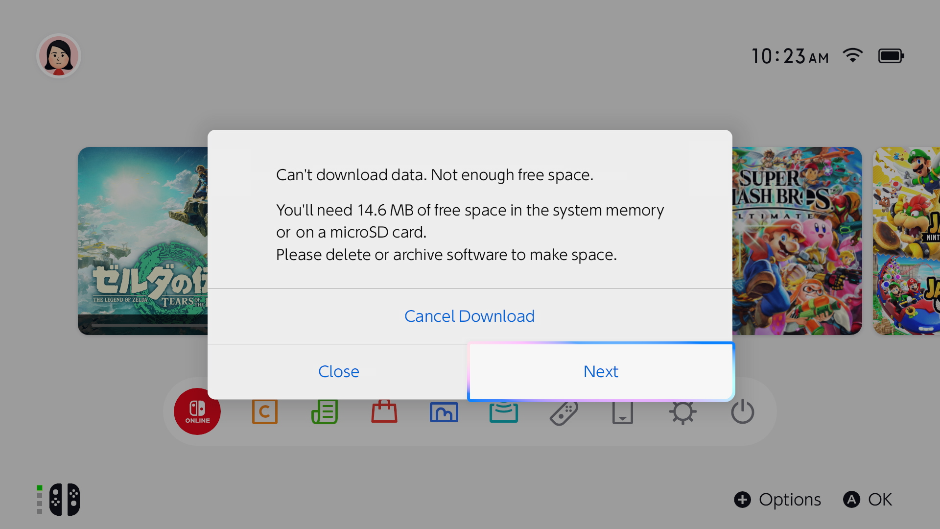 Check Available Space | Nintendo Switch 2 Support | Nintendo Support