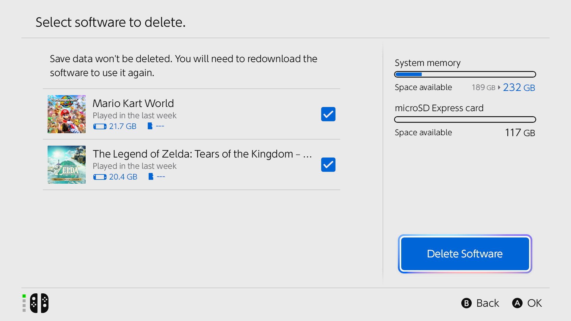 Delete Data | Nintendo Switch 2 Support | Nintendo Support