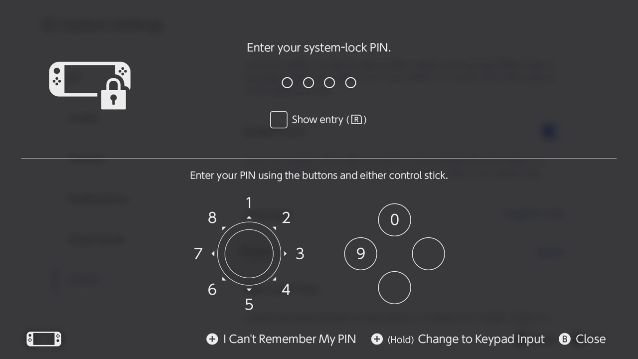 Checking Password or PIN Types and their Input Locations | Nintendo ...