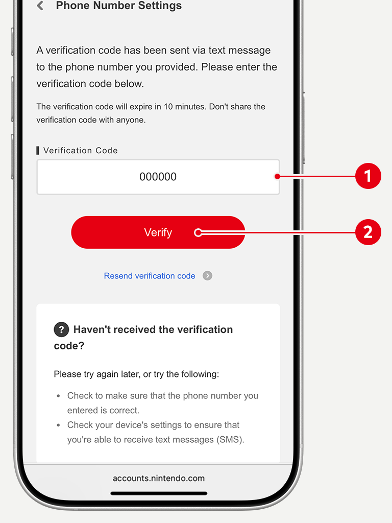 Phone Number｜Nintendo Account Support | Nintendo Support