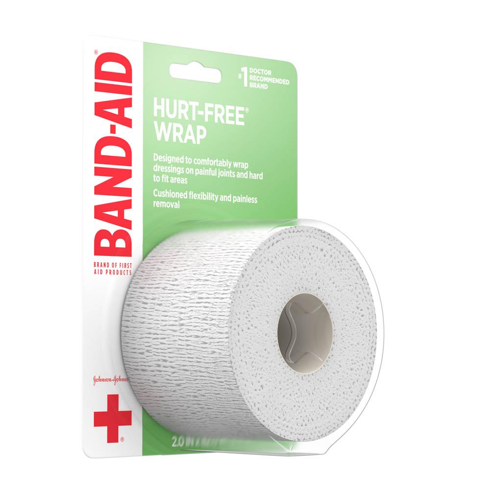 HURT FREE Medium Self Adherent Wrap 2 In x 2.3 Yds BAND AID Brand Adhesive Bandages