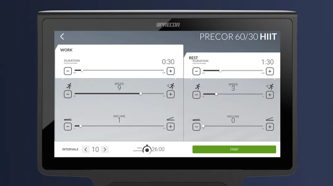 Workouts | P94 & P84 User Guides | Precor