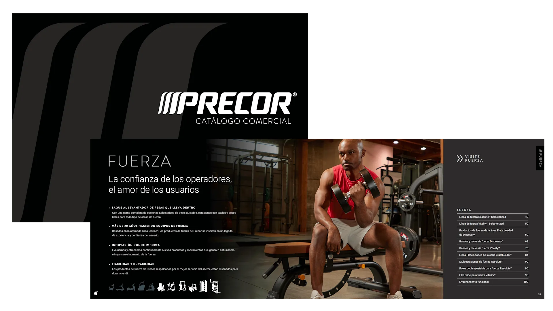 Equipo Comercial de Gimnasio, Fitness y Cardio de Precor
