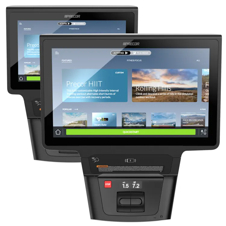 P82 and P62 Touchscreen Consoles | Precor