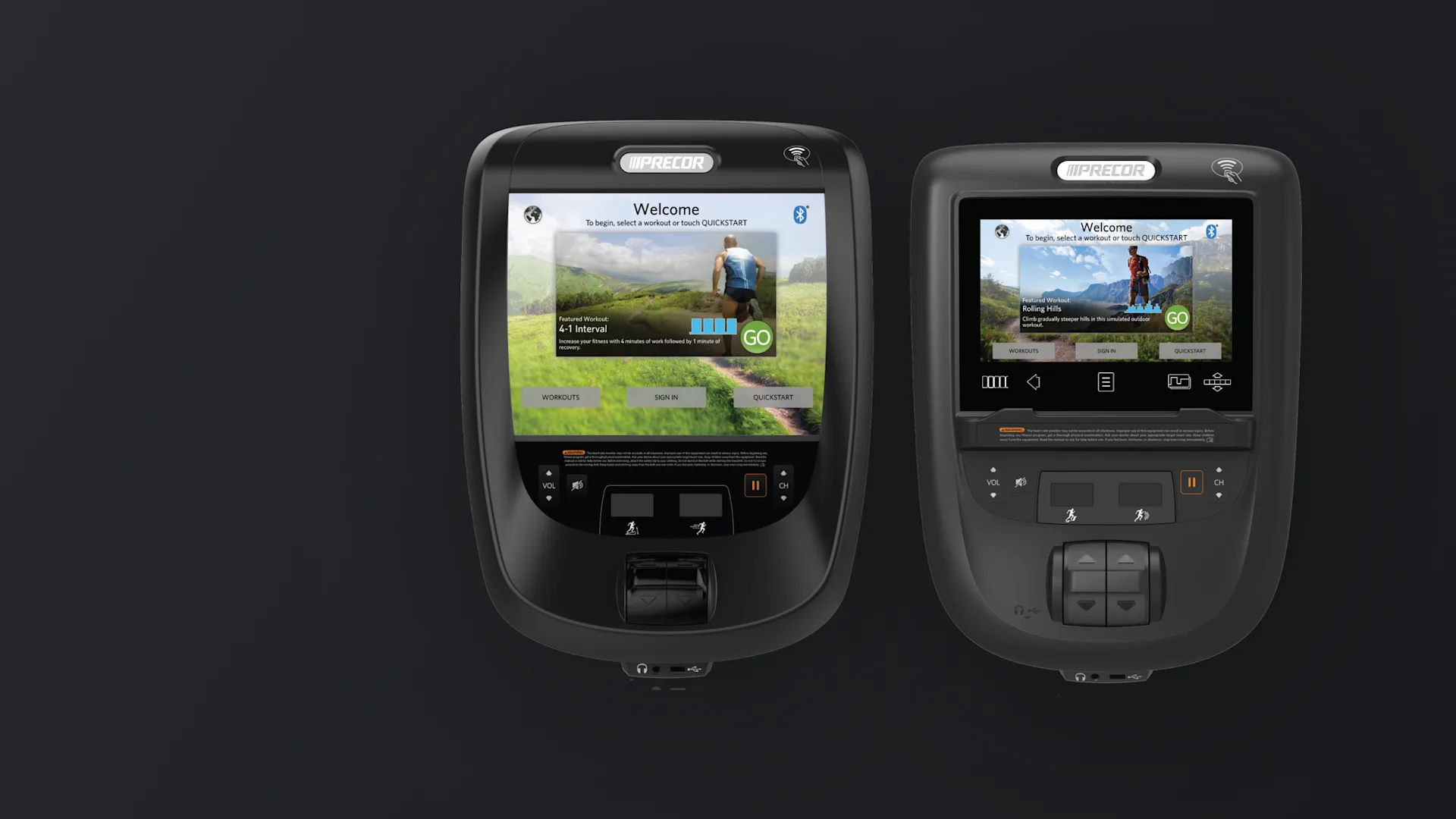 P82 and P62 Touchscreen Consoles | Precor