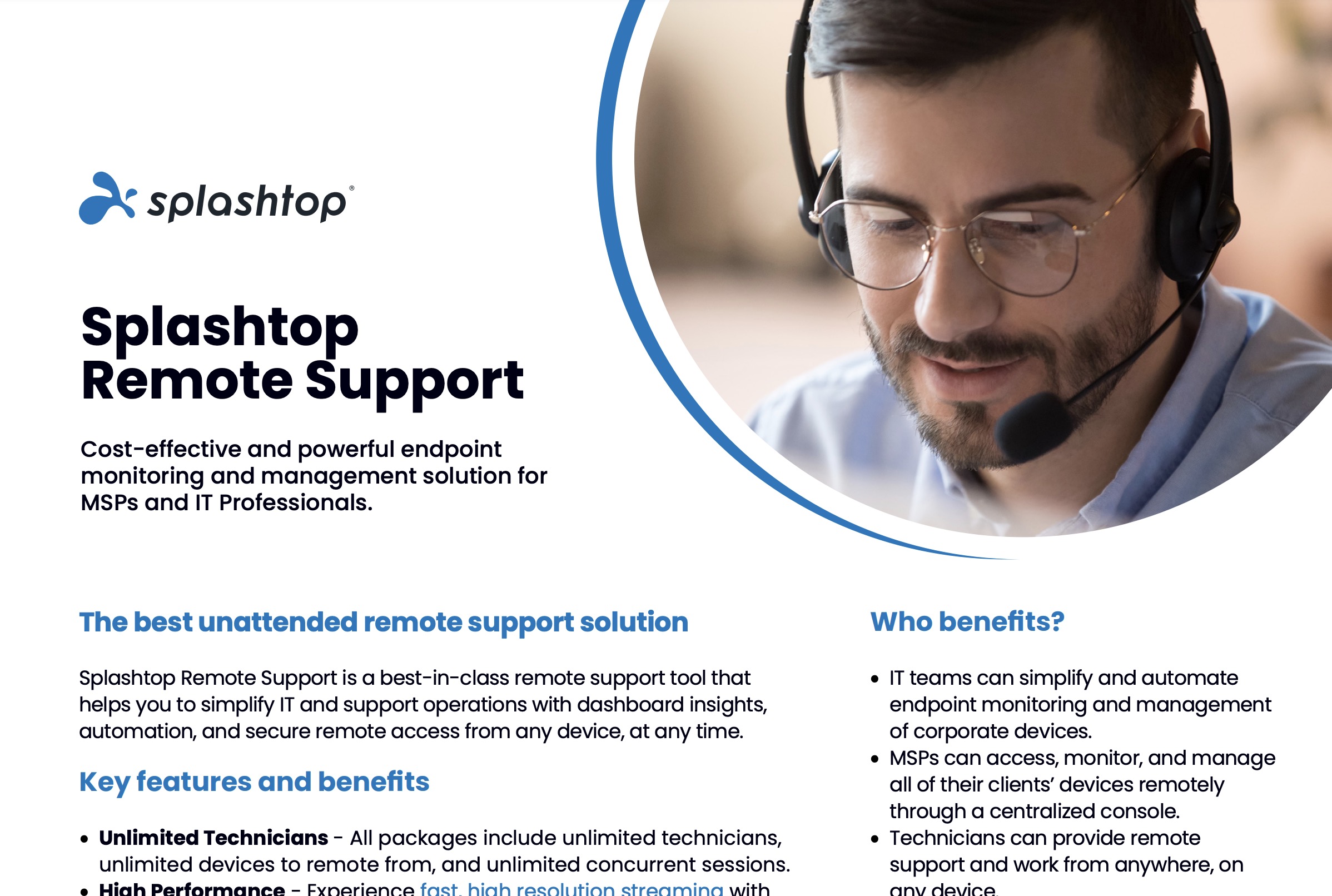 Splashtop Remote Support Datasheet | Splashtop