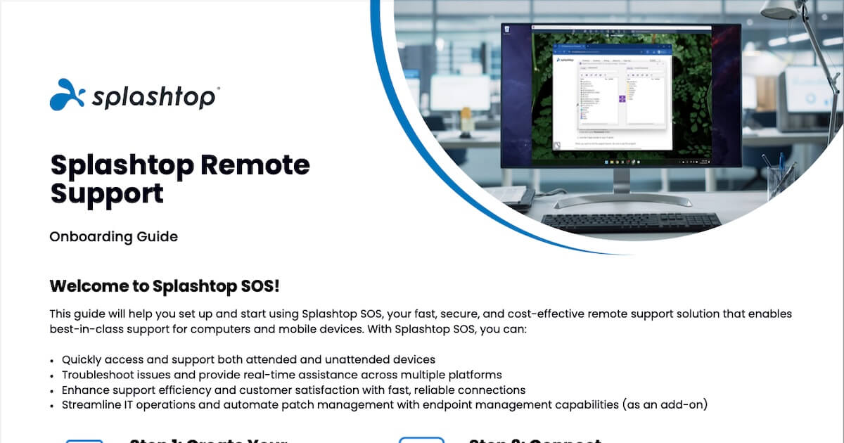 Onboarding Guide: Splashtop Remote Support