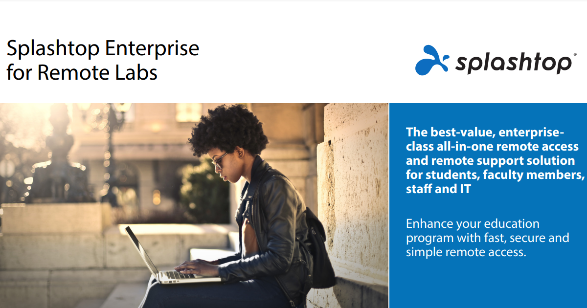 Splashtop Enterprise for Remote Labs - Datasheet