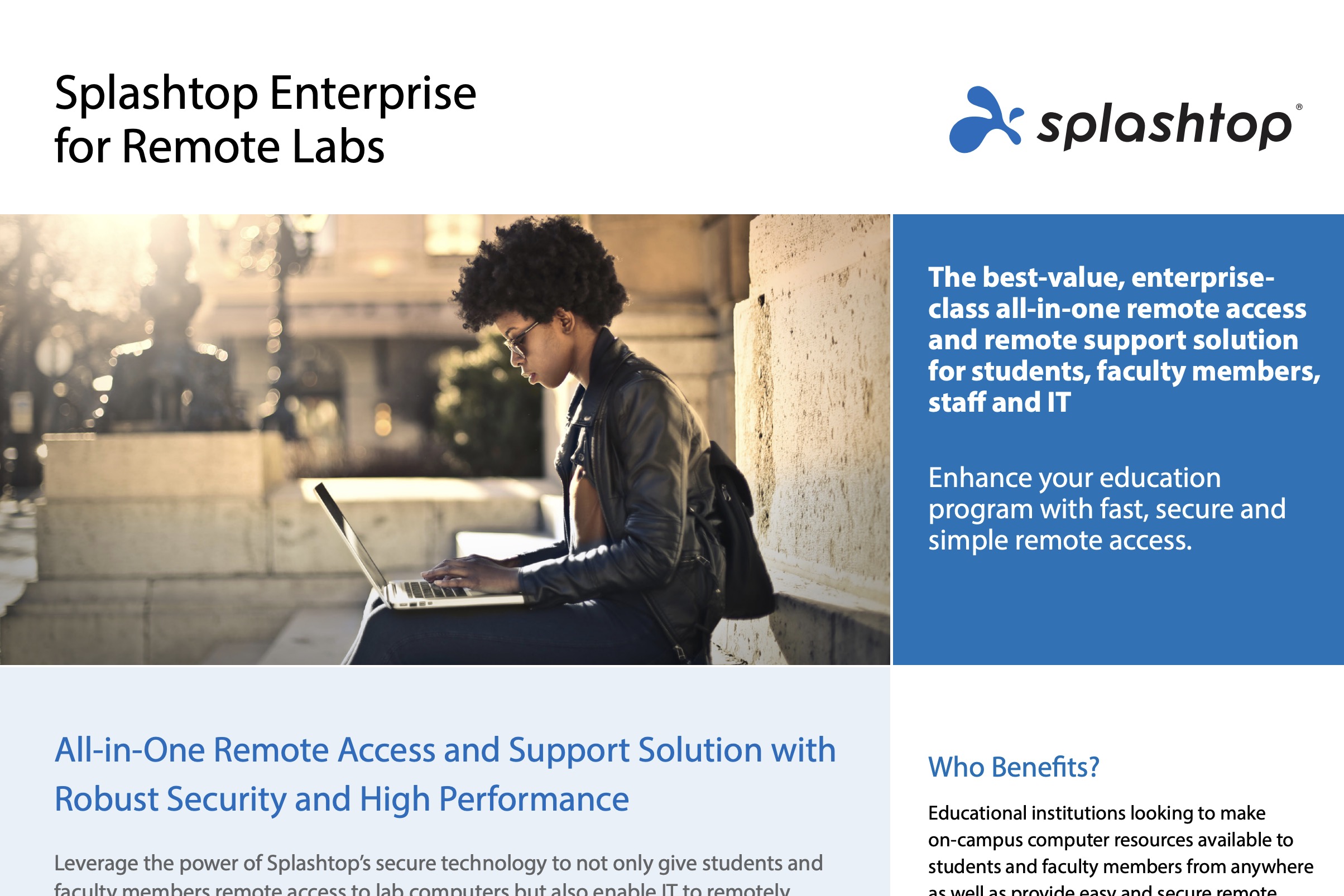 Splashtop Enterprise for Remote Labs - Datasheet