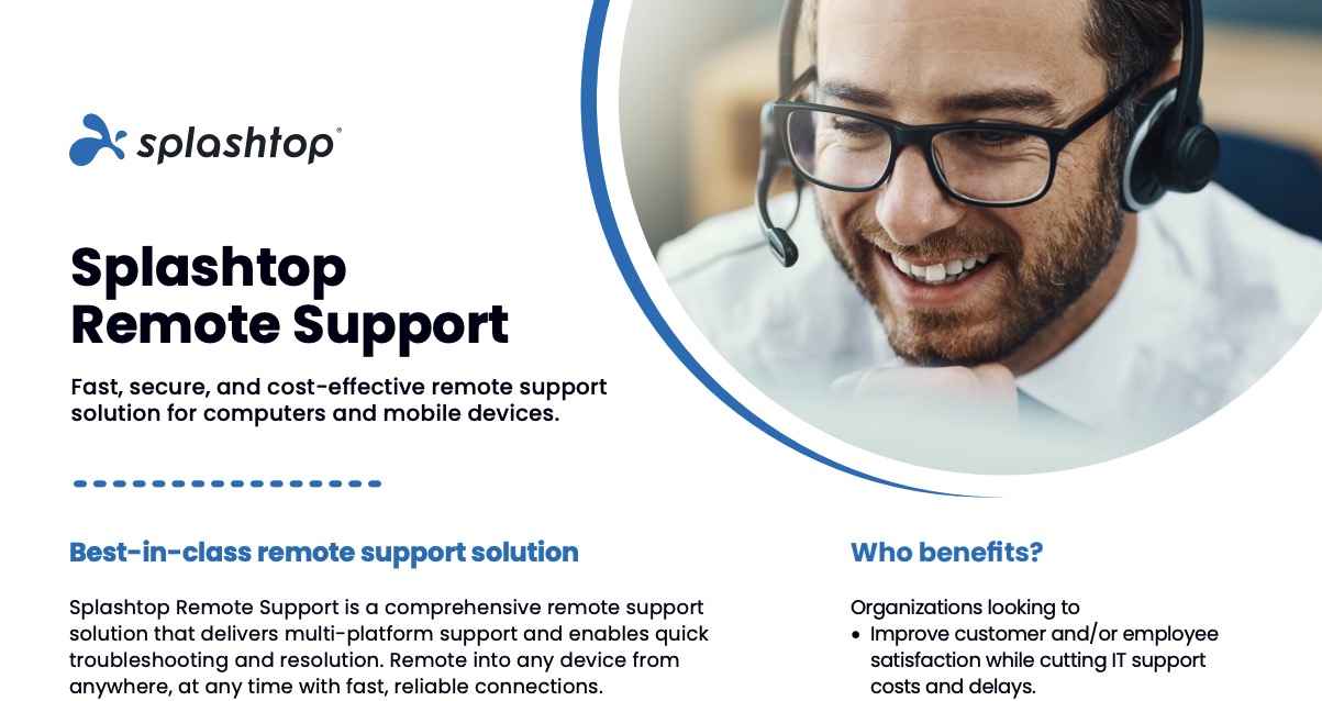 Splashtop Remote Support - Datasheet