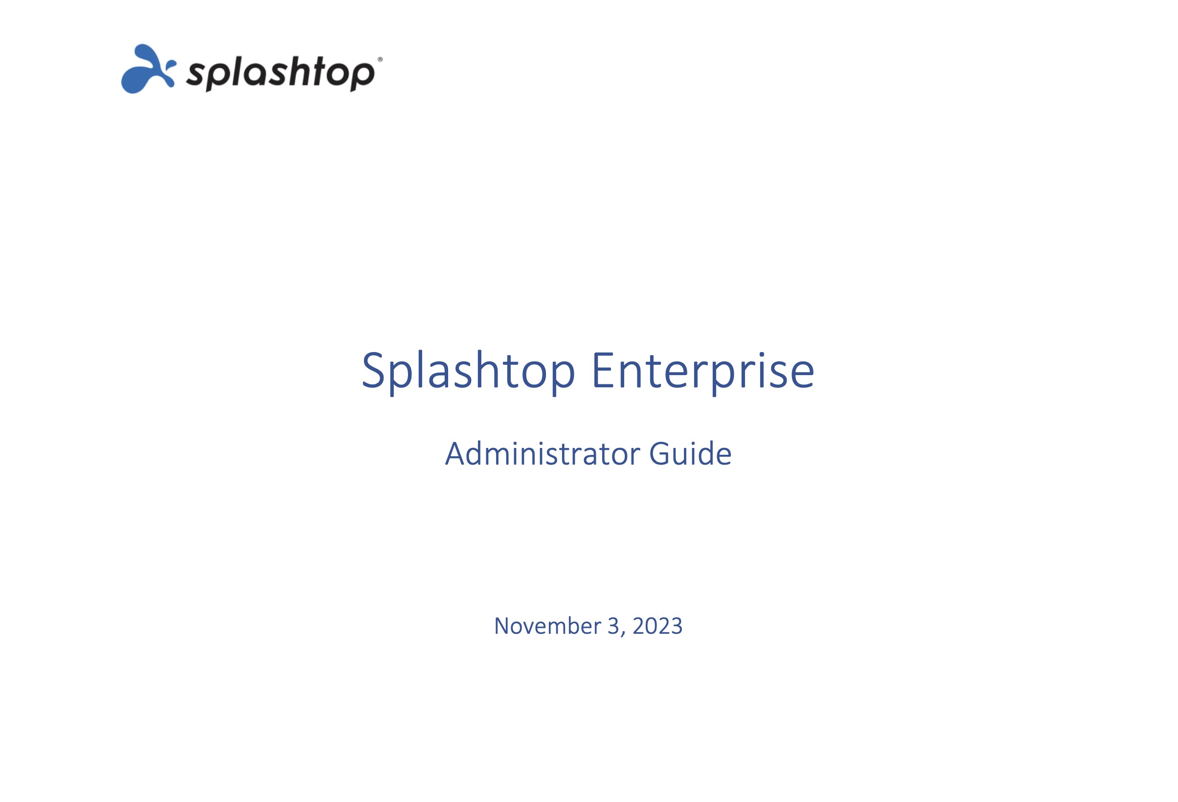 Splashtop Enterprise - Administrator Guide