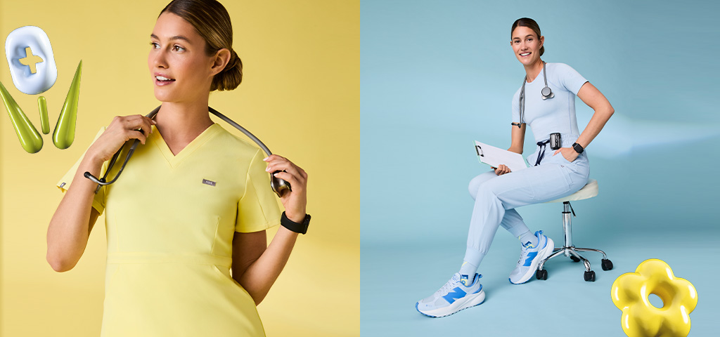 Women's Sunlight + Chambray Scrubs · FIGS