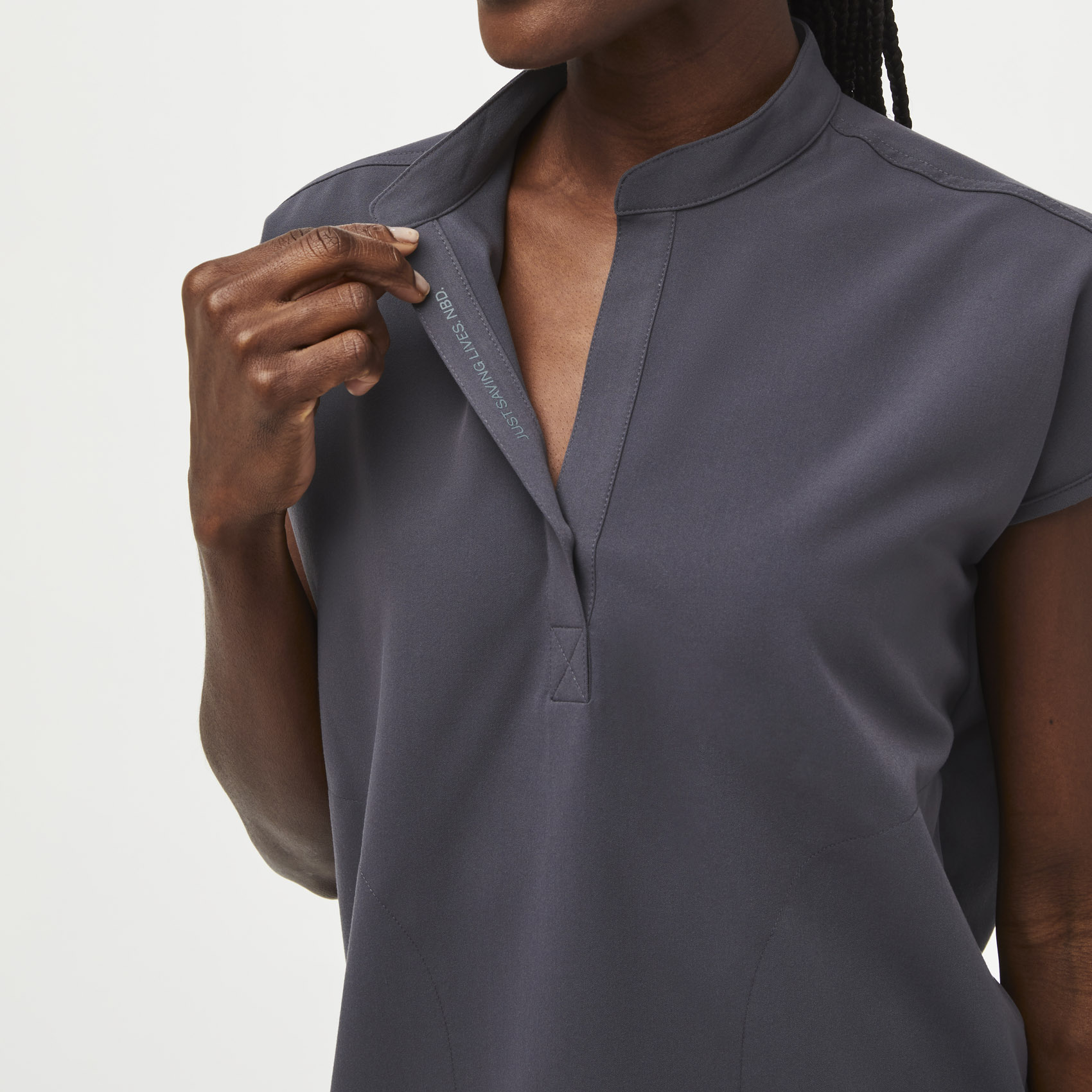 Women's Rafaela Oversized Scrub Top™ - Charcoal · FIGS