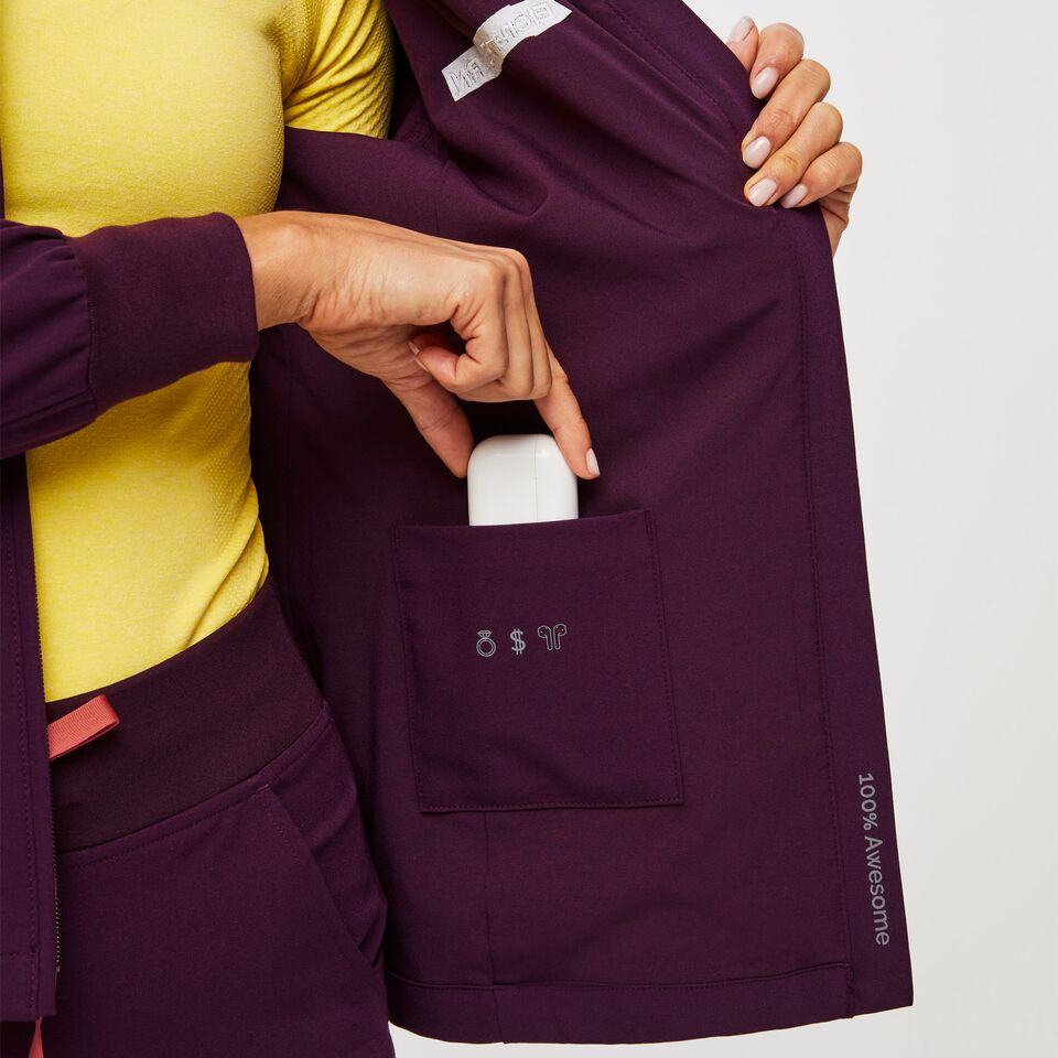 Women's Sebina Scrub Jacket - Deep Purple · FIGS