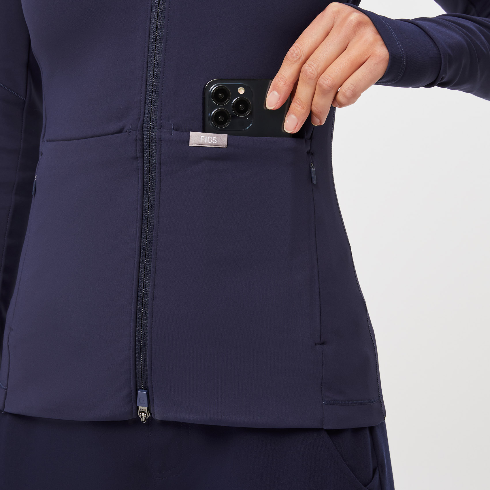 Women's On-Shift ContourKnit Jacket™ - Navy · FIGS