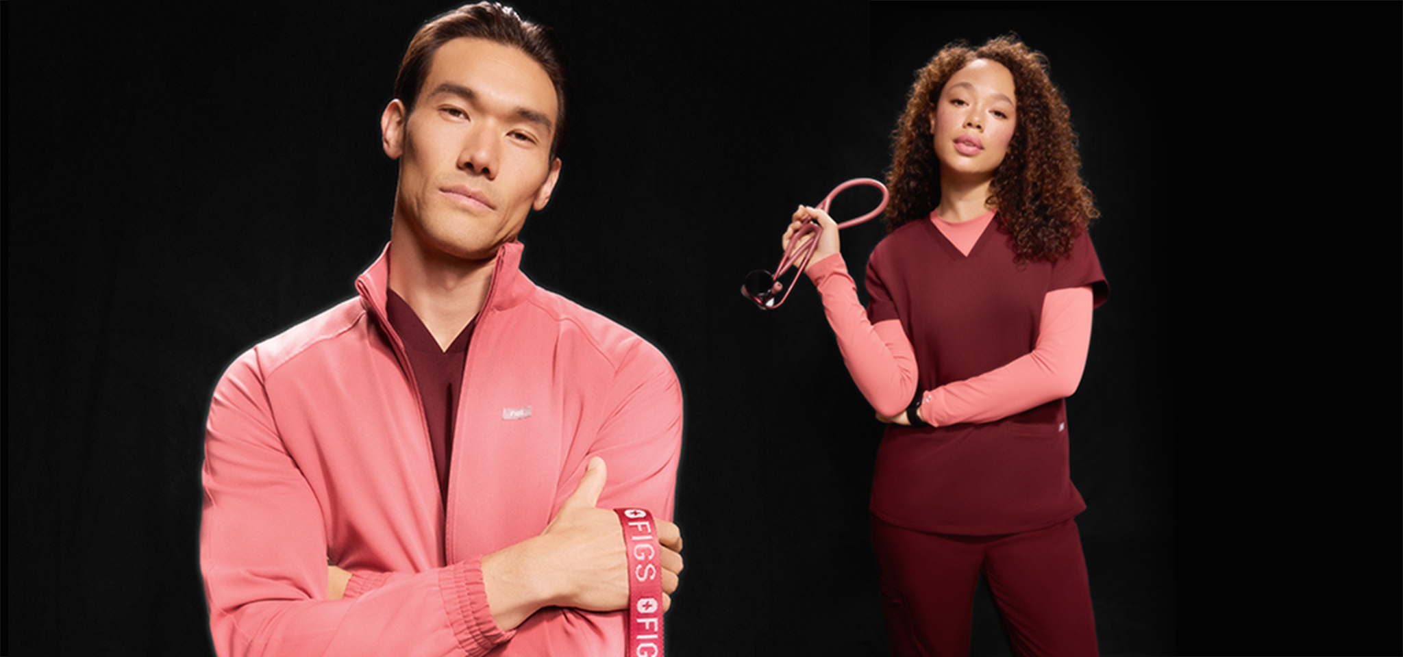 Men's Pulmonary Pink Scrubs · FIGS