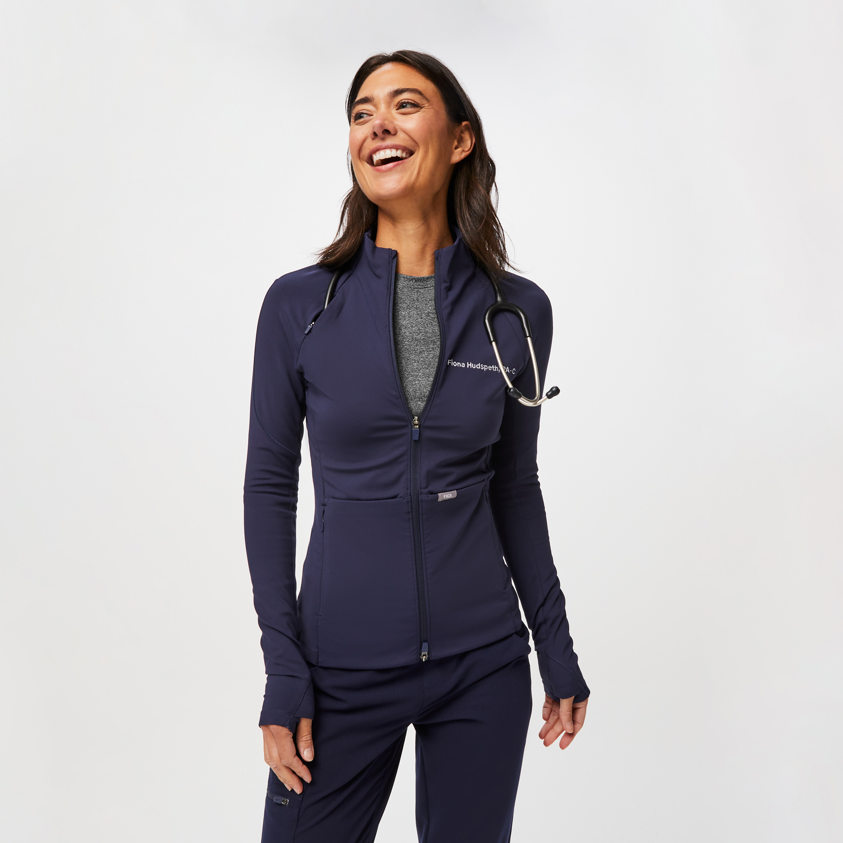 Women's On-Shift ContourKnit Jacket™ - Navy · FIGS