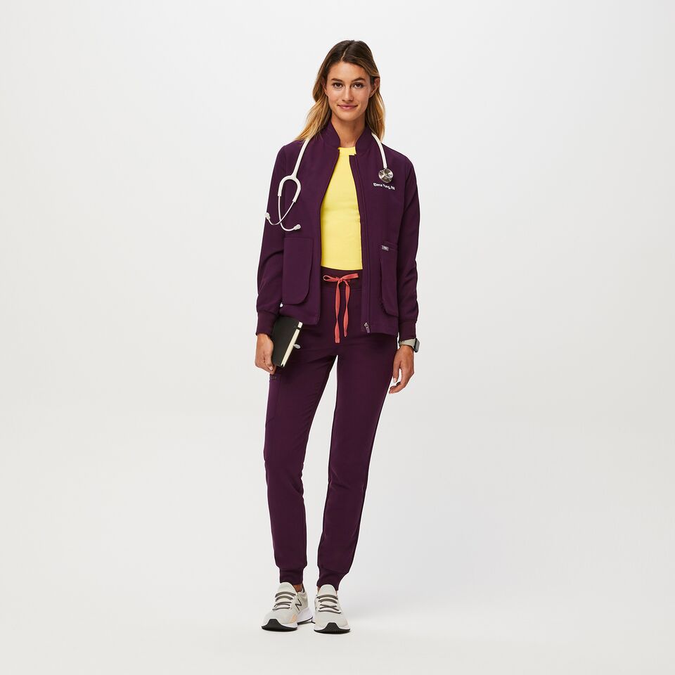 Women's Sebina Scrub Jacket - Deep Purple · FIGS