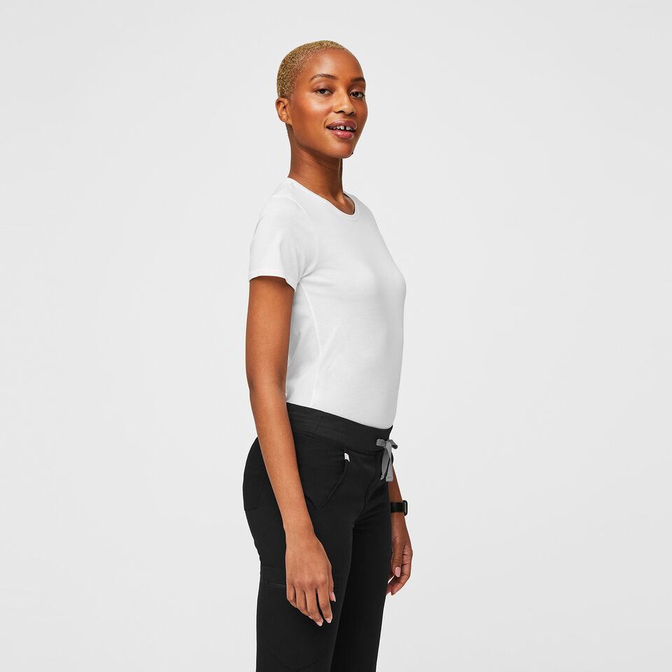 Women's Supersoft Shortsleeve Underscrub - White · FIGS