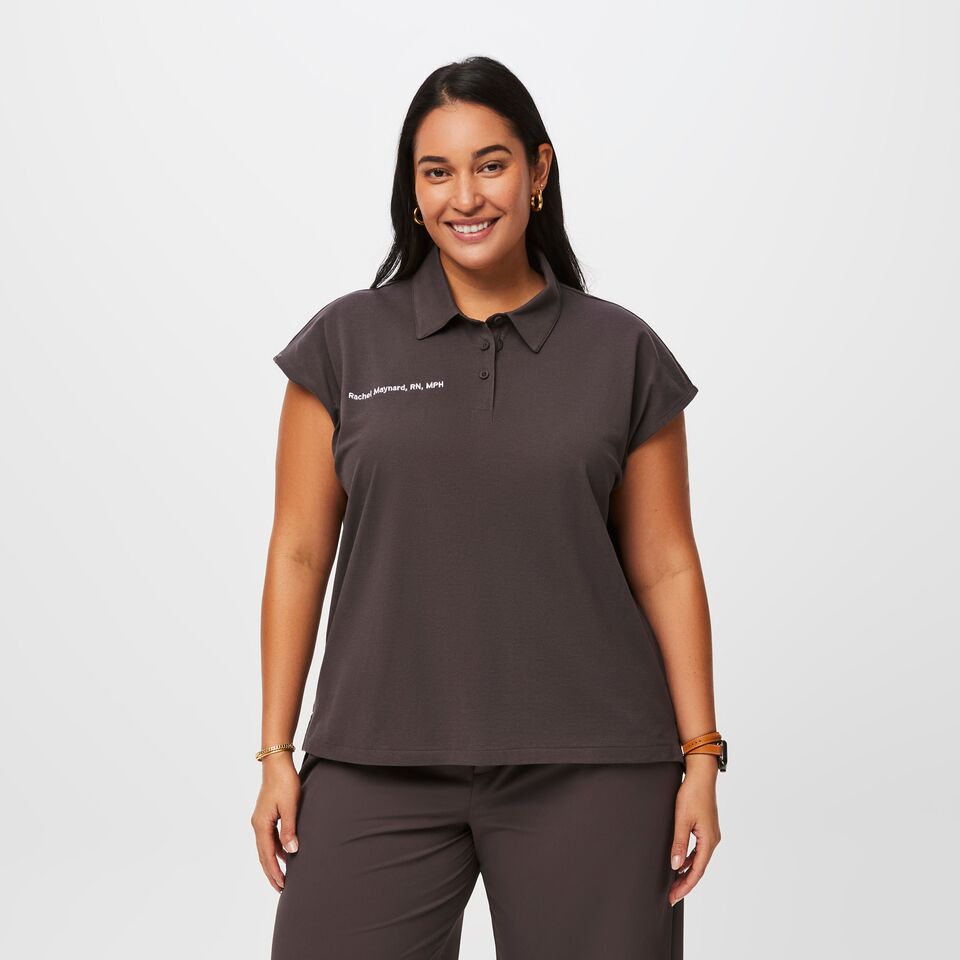 Women’s FIGSPRO Pique Drop Shoulder Polo™ - Willow