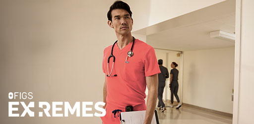 Men's Fiery Coral Scrubs · FIGS