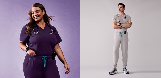 Women's Slate Purple Jam + Slate Scrubs · FIGS