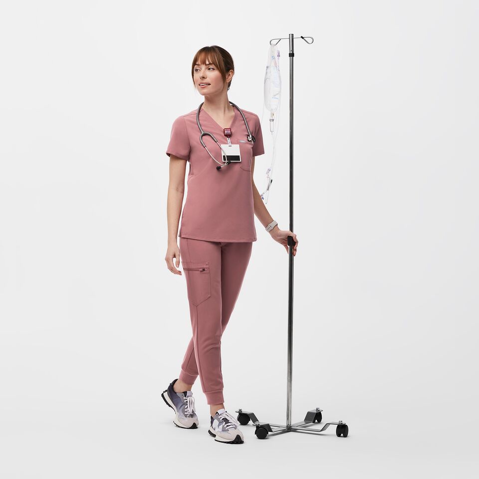 Women's Catarina One-Pocket Scrub Top™ - Mauve · FIGS