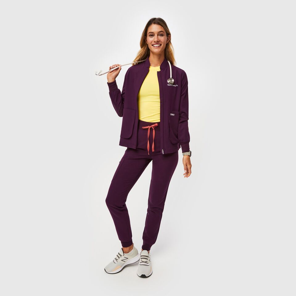 Women's Sebina Scrub Jacket - Deep Purple · FIGS