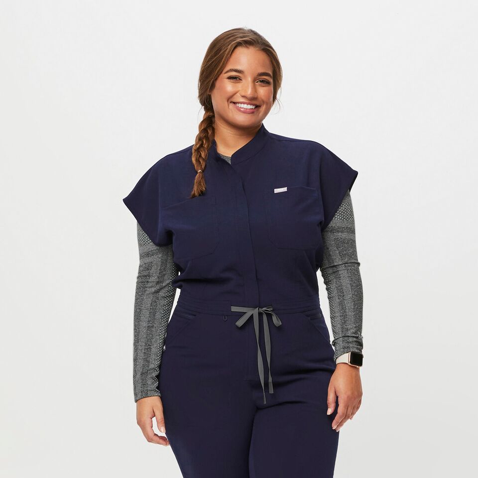 Women’s Rafaela Cargo ScrubJumpsuit™ - Navy · FIGS