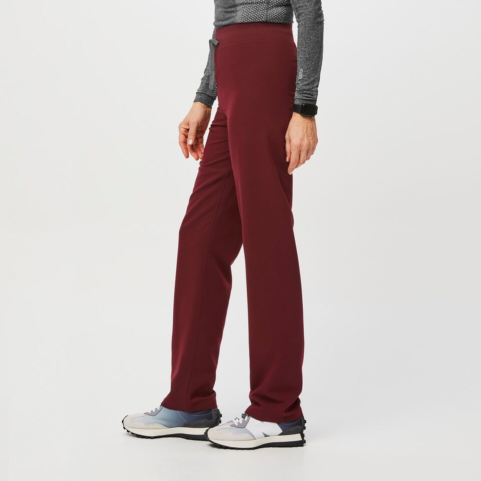 Women’s High Waisted Livingston Scrub Pants™ - Burgundy · FIGS