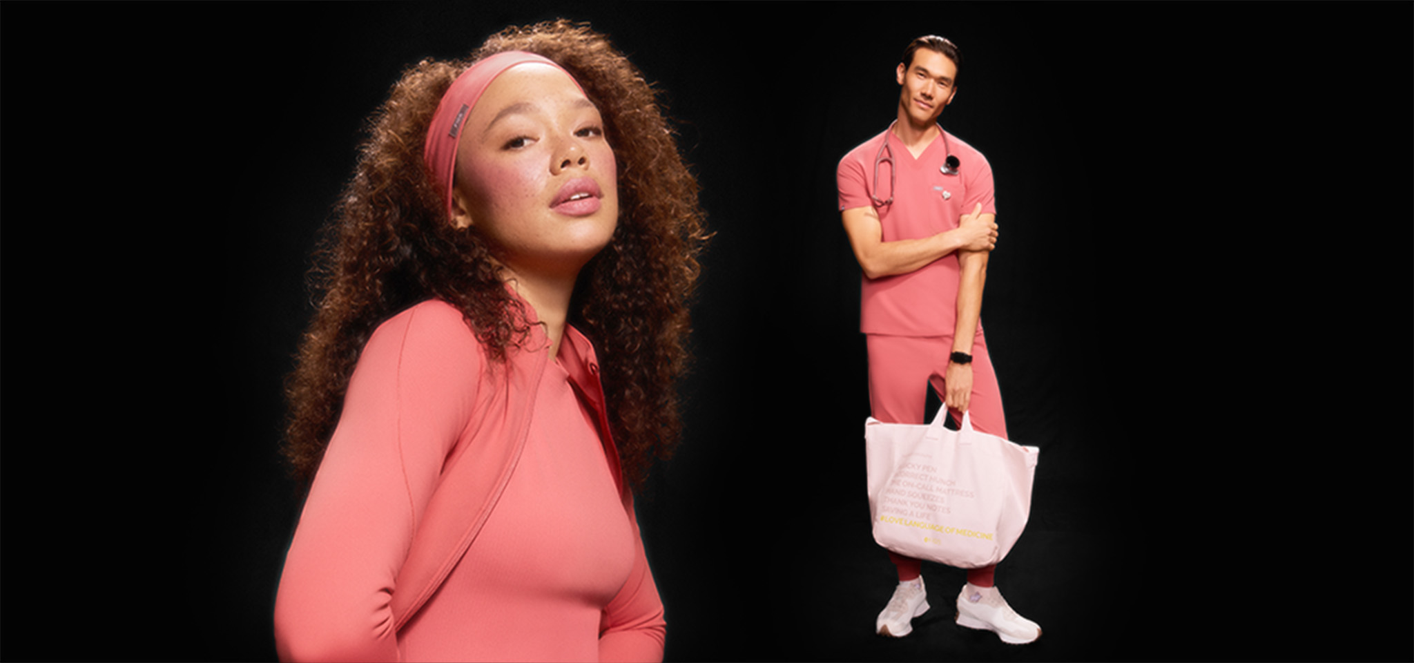 Pulmonary Pink + Burgundy Scrubs · FIGS