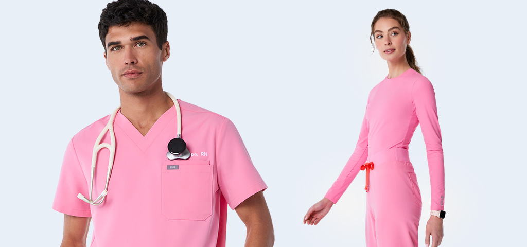 Women's Sunrise Pink Scrubs · FIGS