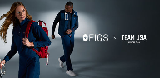 Men's FIGS x Team USA Blue Scrubs