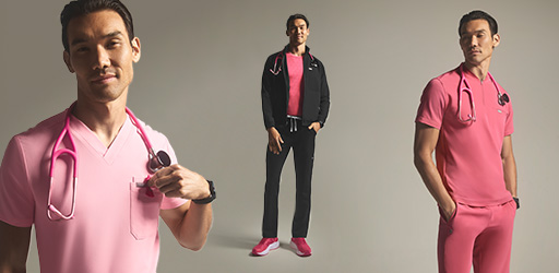 Men's Fight Club Pink + F'ing Pink Scrubs · FIGS