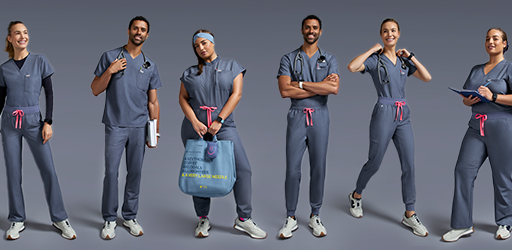 Women's Heather Denim Scrubs · FIGS