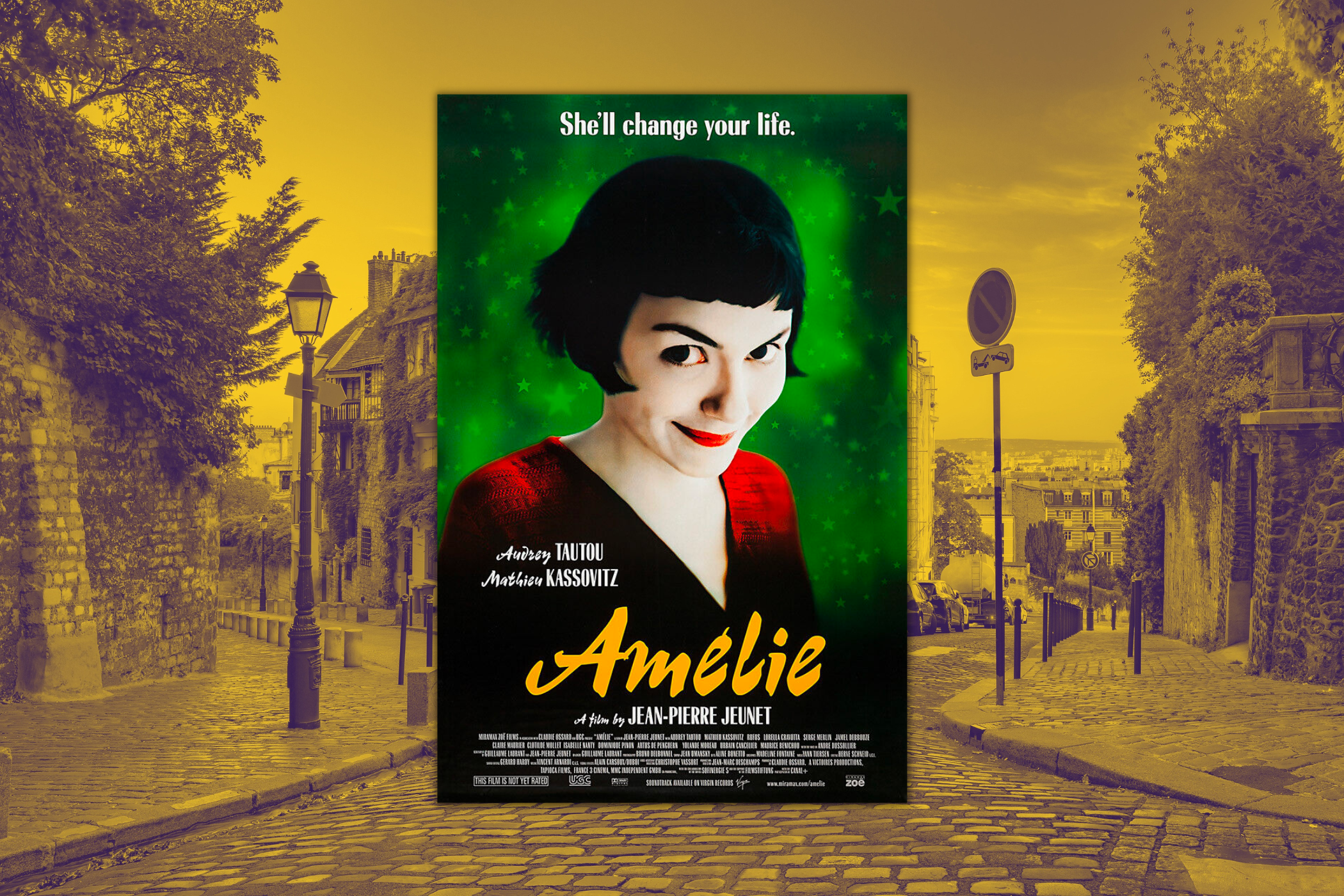Amelie Movie Poster Amelie Franse Romantische Literatuur Kraft Movie