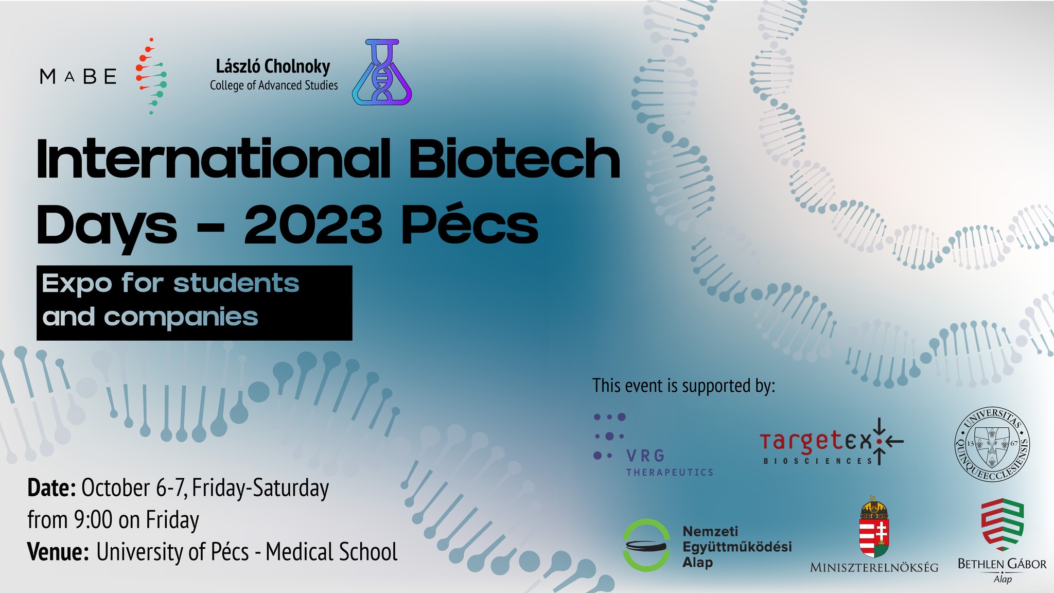 International Biotech Days -2023 Pécs | Magyar Biotechnológus-hallgatók ...