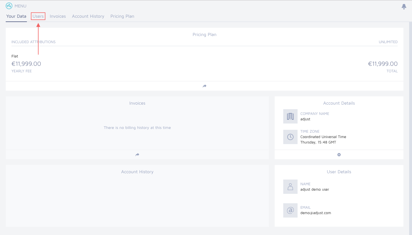 Add and remove users | Adjust Help Center
