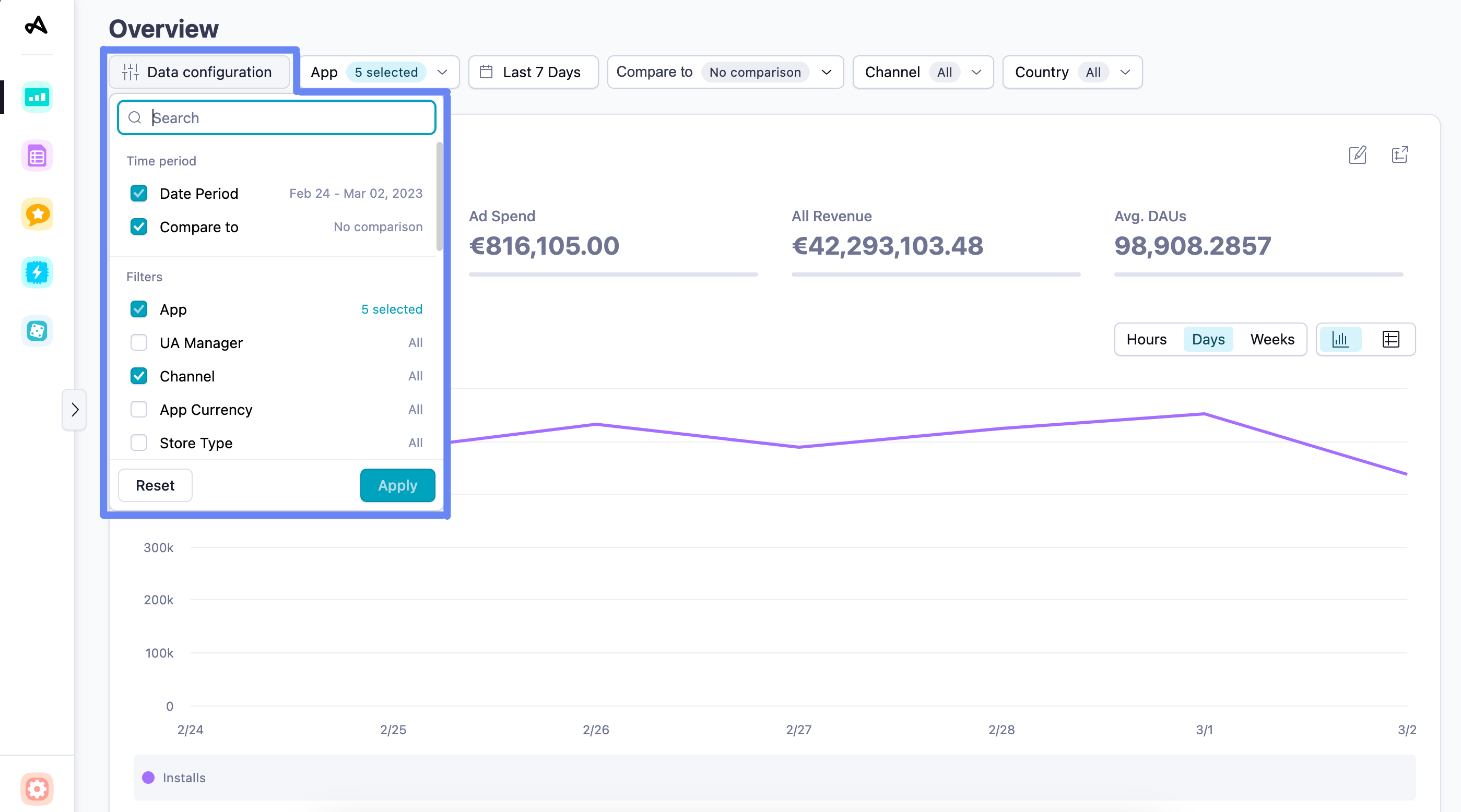 设置 Datascape 视图 | Adjust Help Center