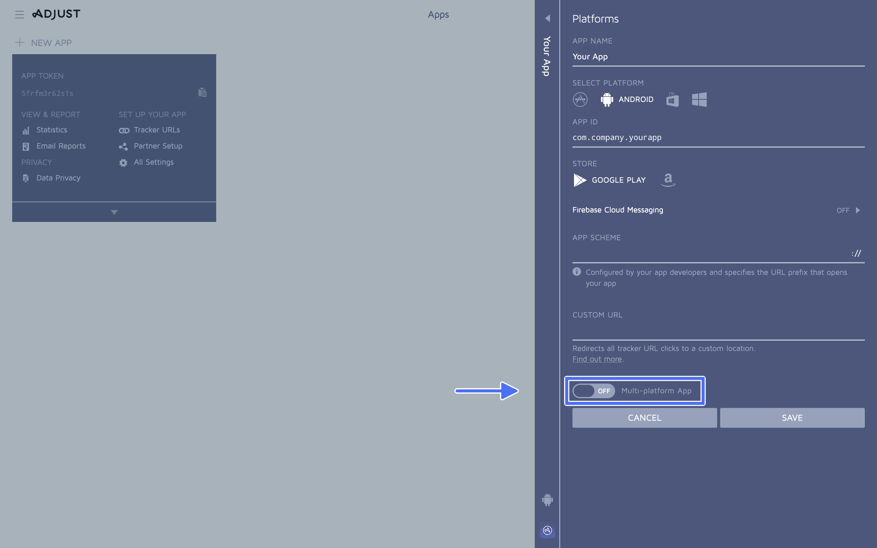 Add a new app | Adjust Help Center
