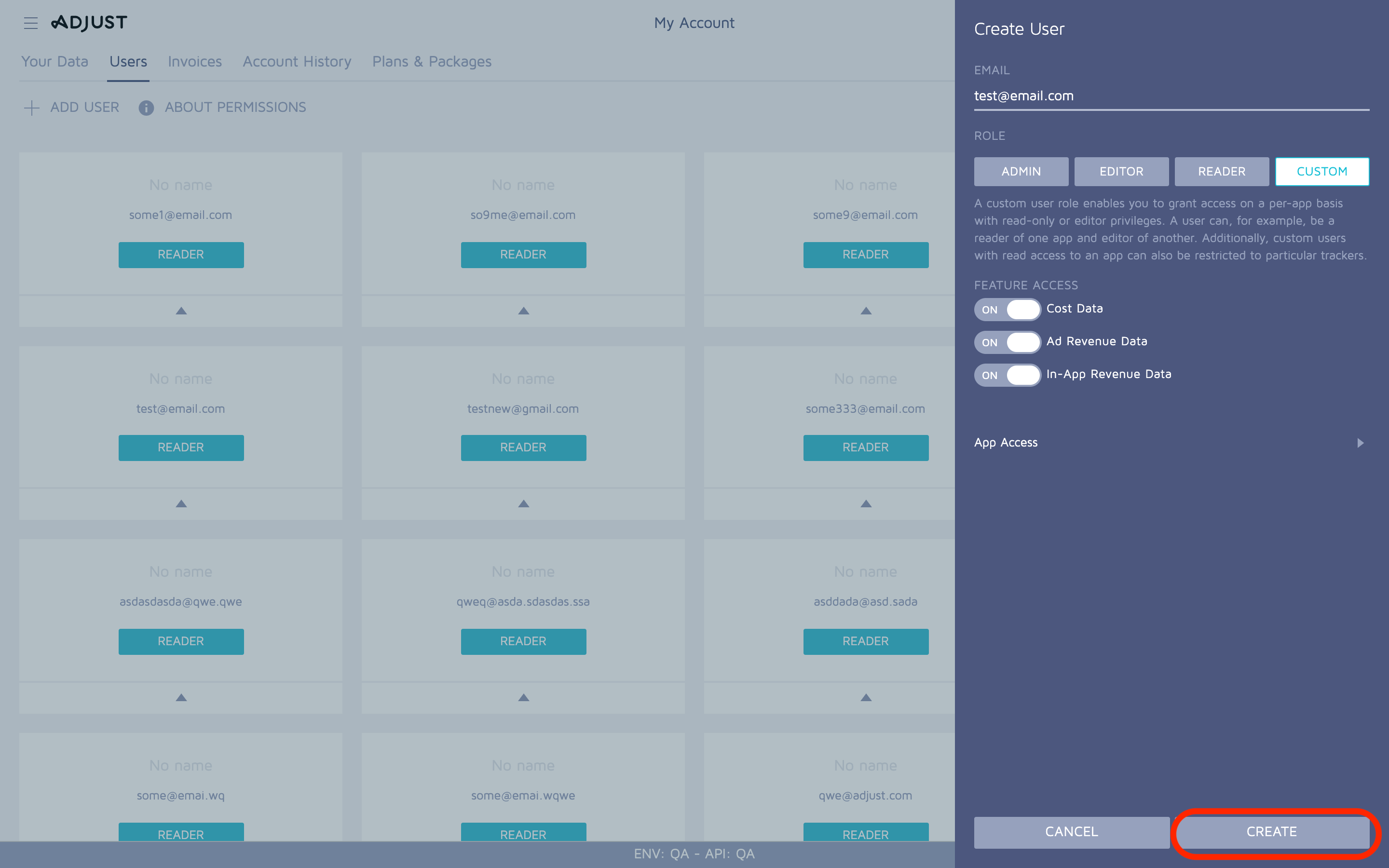 Set up limited partner-level permissions | Adjust Help Center