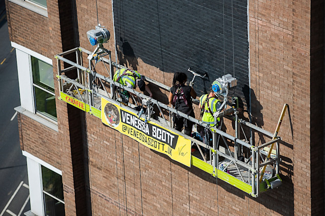 Work begins on the creation of Manchester's biggest mural