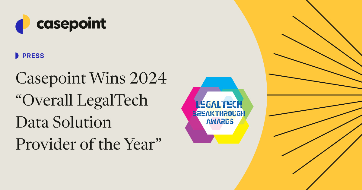 Casepoint Wins “Overall LegalTech Data Solution Provider of the Year ...