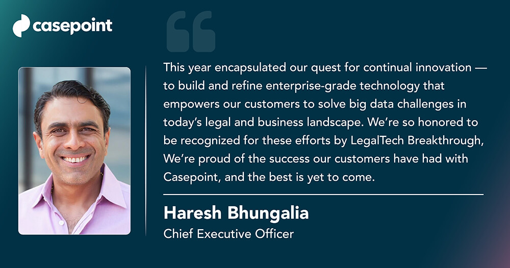 Casepoint Wins LegalTech Breakthrough Award for Second Straight Year ...