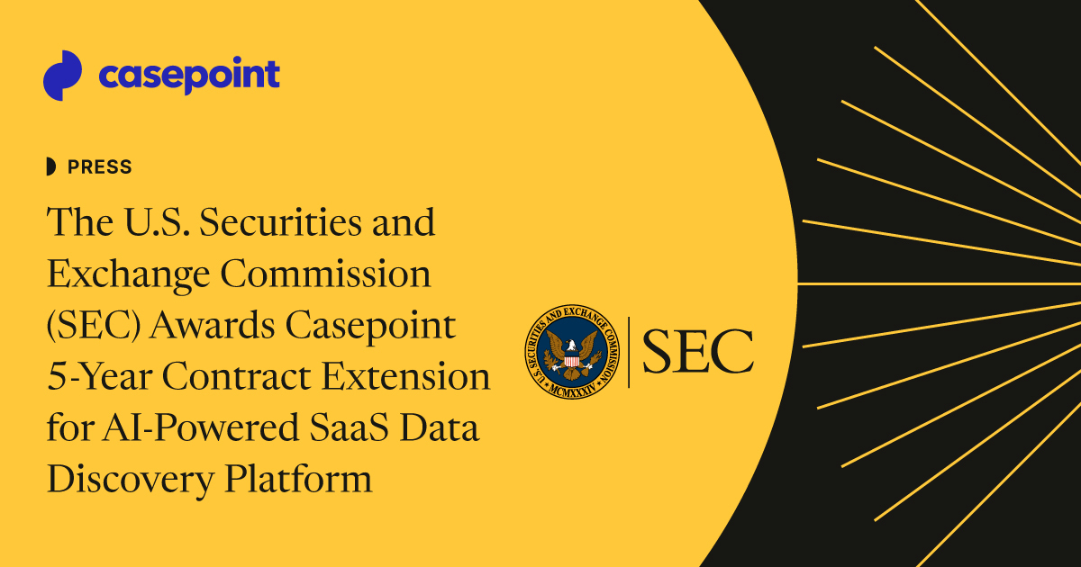 SEC Awards Casepoint 5-Year Contract Extension for AI-Powered SaaS Data ...