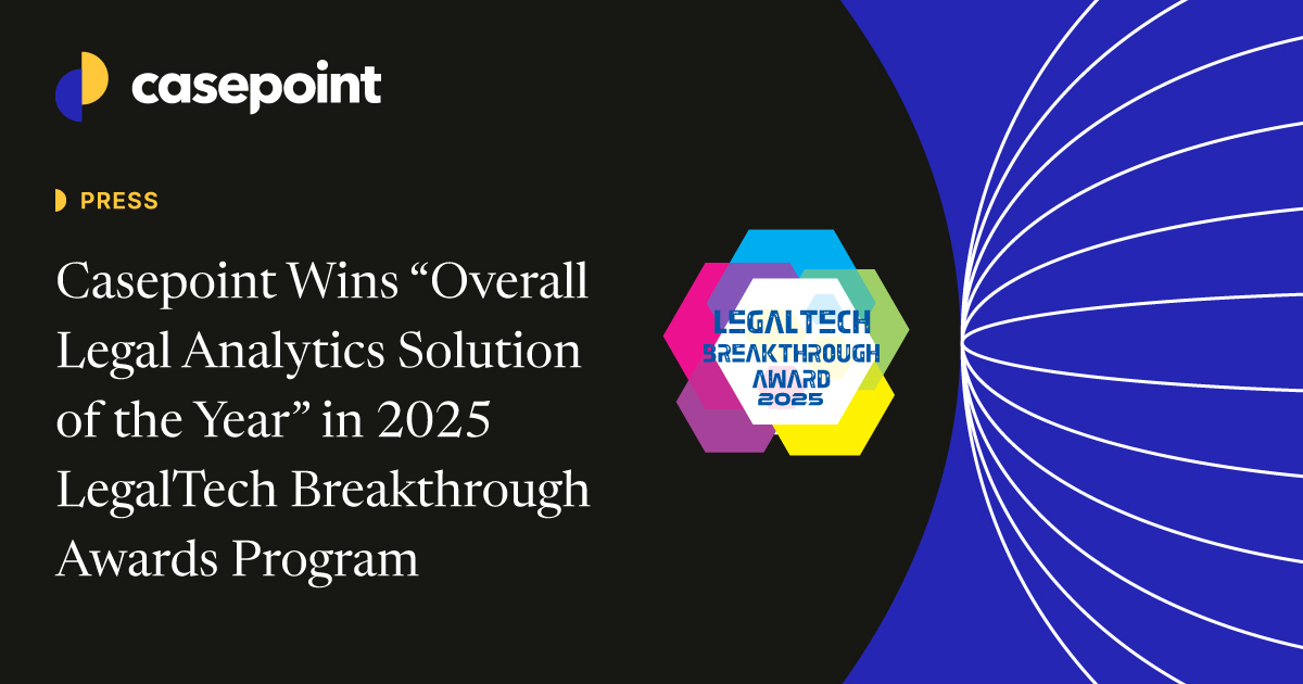 Casepoint Wins “Overall Legal Analytics Solution of the Year” in 2025 ...