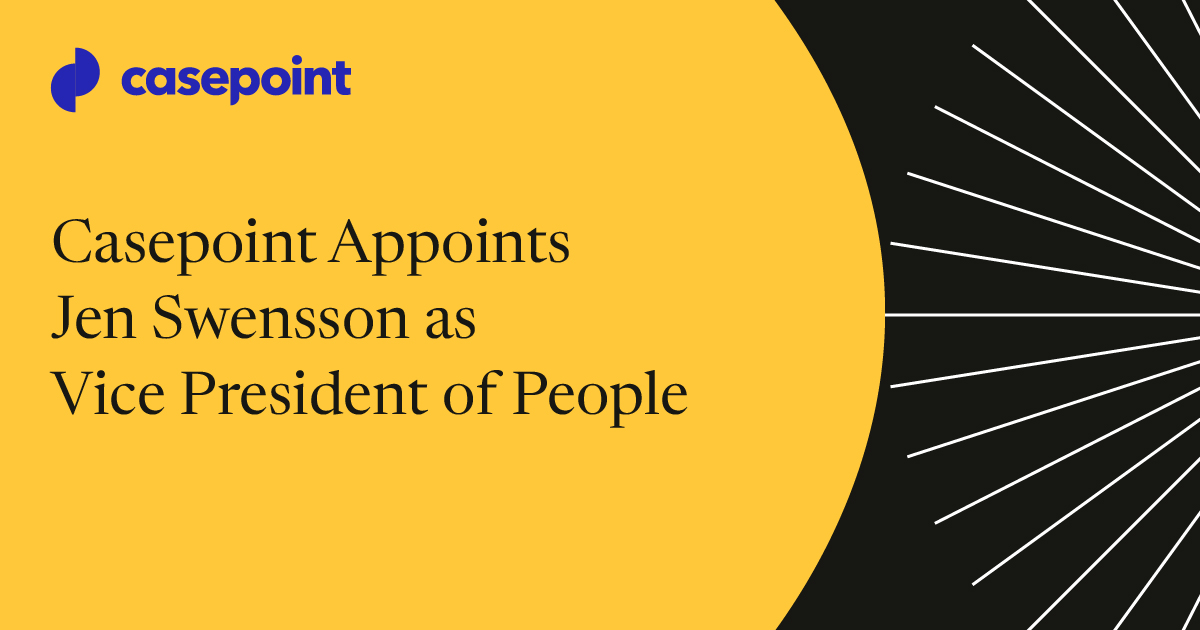 Casepoint Appoints Jen Swensson as Vice President of People | Casepoint