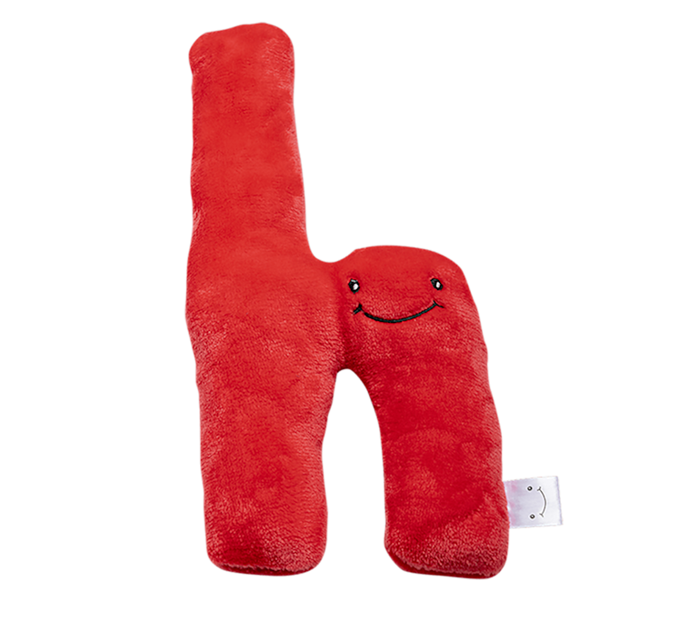 Alphapals™ 6" Mini Lowercase Plush Letter h