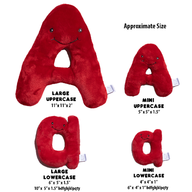Large 11" Plush Rainbow Alphabet Letters | ABC Teaching Tool | Alphapals