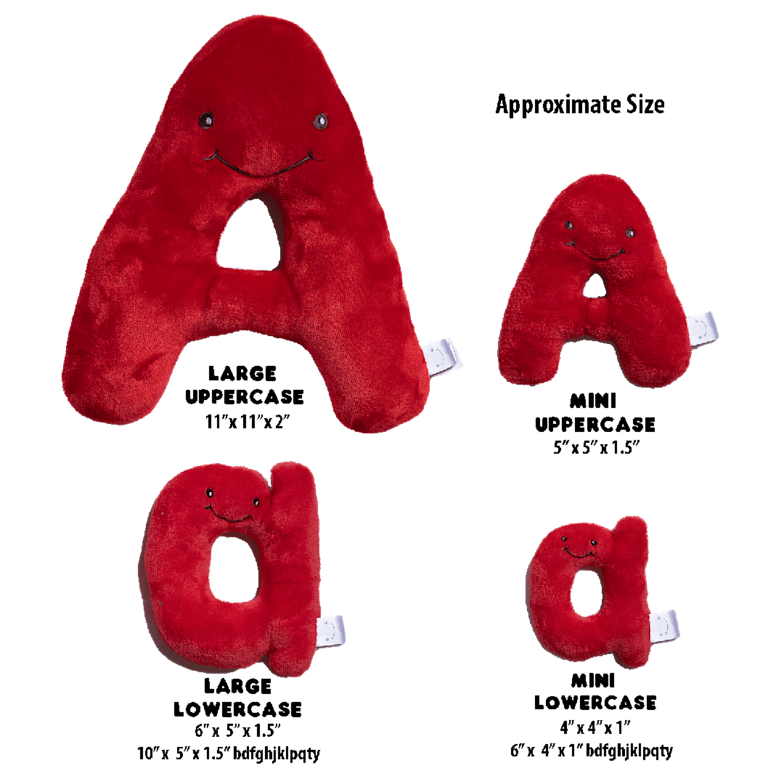 Rainbow Plush Mini Lowercase ABC Letters | Gift for Toddlers | Alphapals